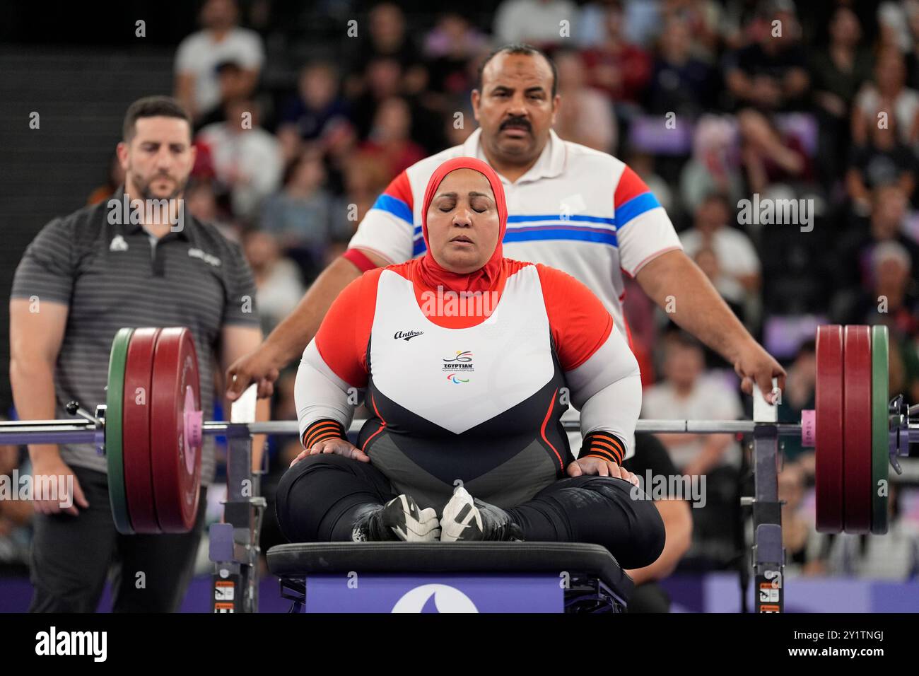 Egypt's Nadia Ali during the Women's over 86kg Final at the La Chapelle ...