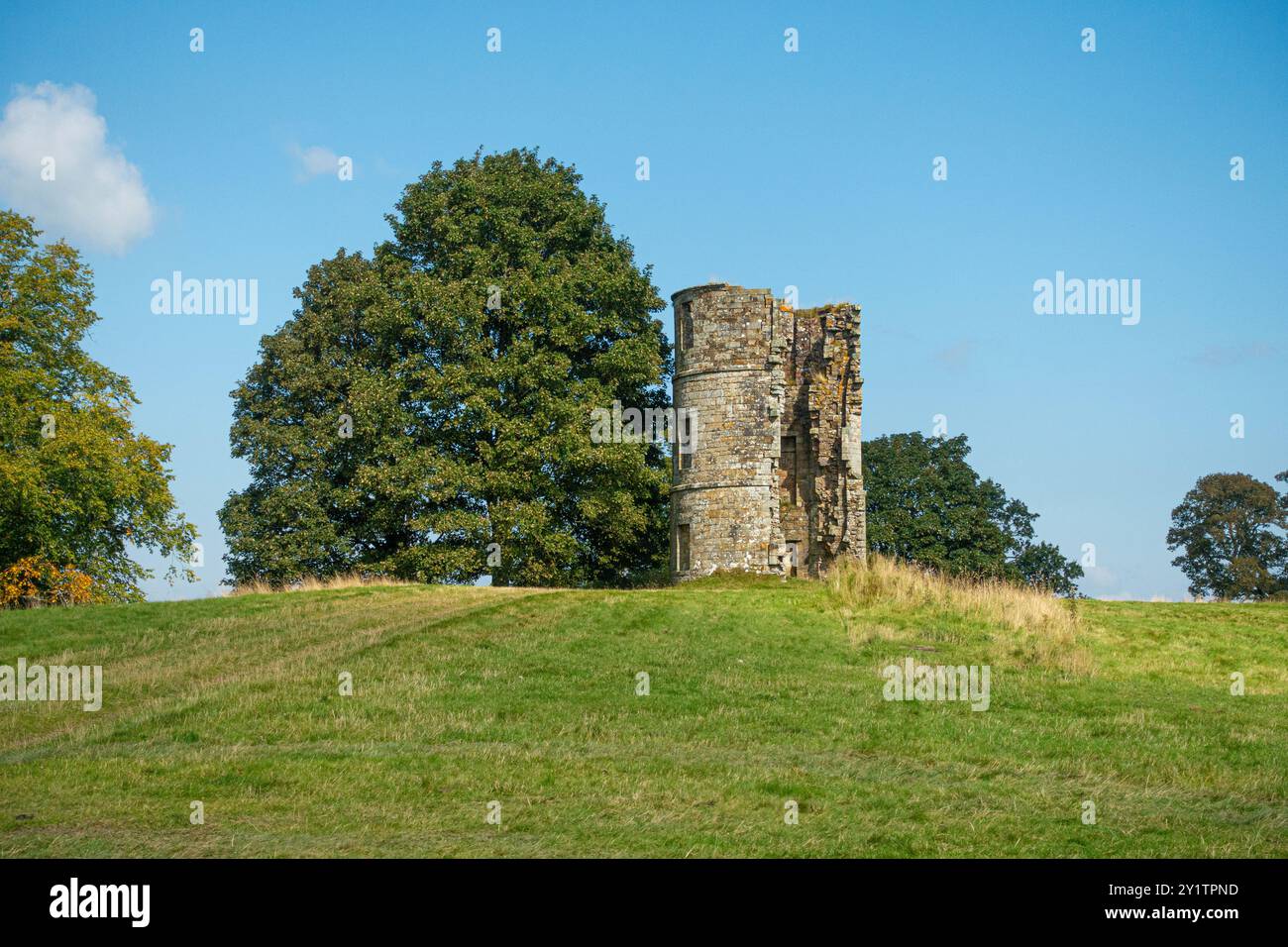 A corner tower of the second Douglas Castle, the early family home of ...