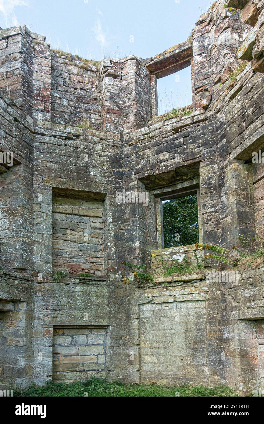Interior of the remaining corner tower of the second Douglas Castle ...