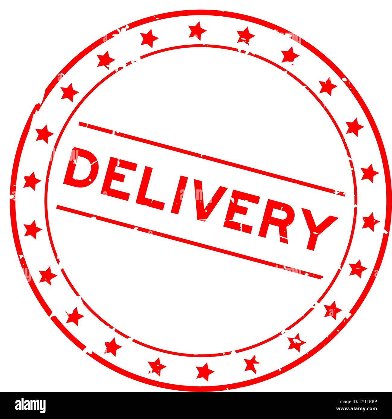 Grunge red delivery word round rubber seal stamp on white background Stock Vector Image & Art ...