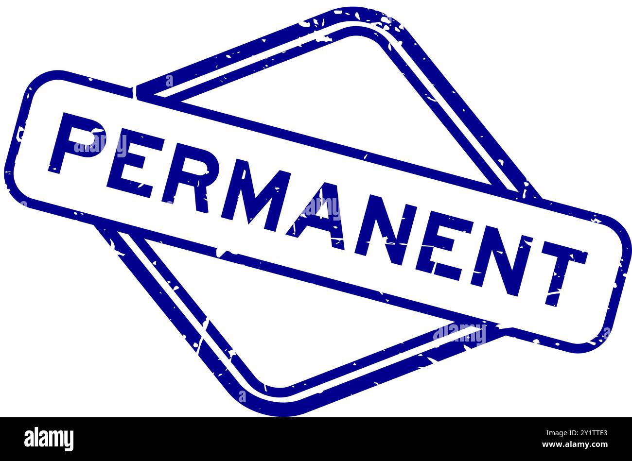 Grunge blue permanent word rubber seal stamp on white background Stock ...