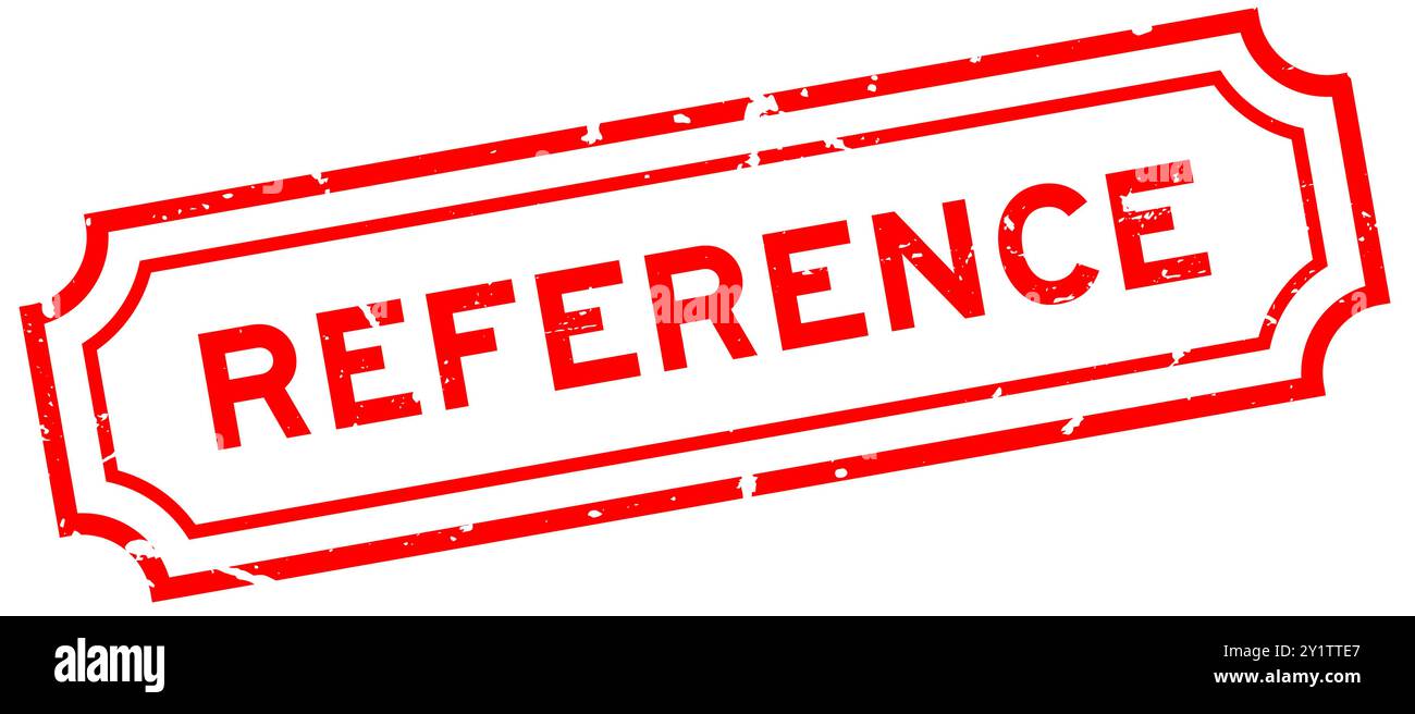 Grunge red reference word rubber seal stamp on white background Stock ...