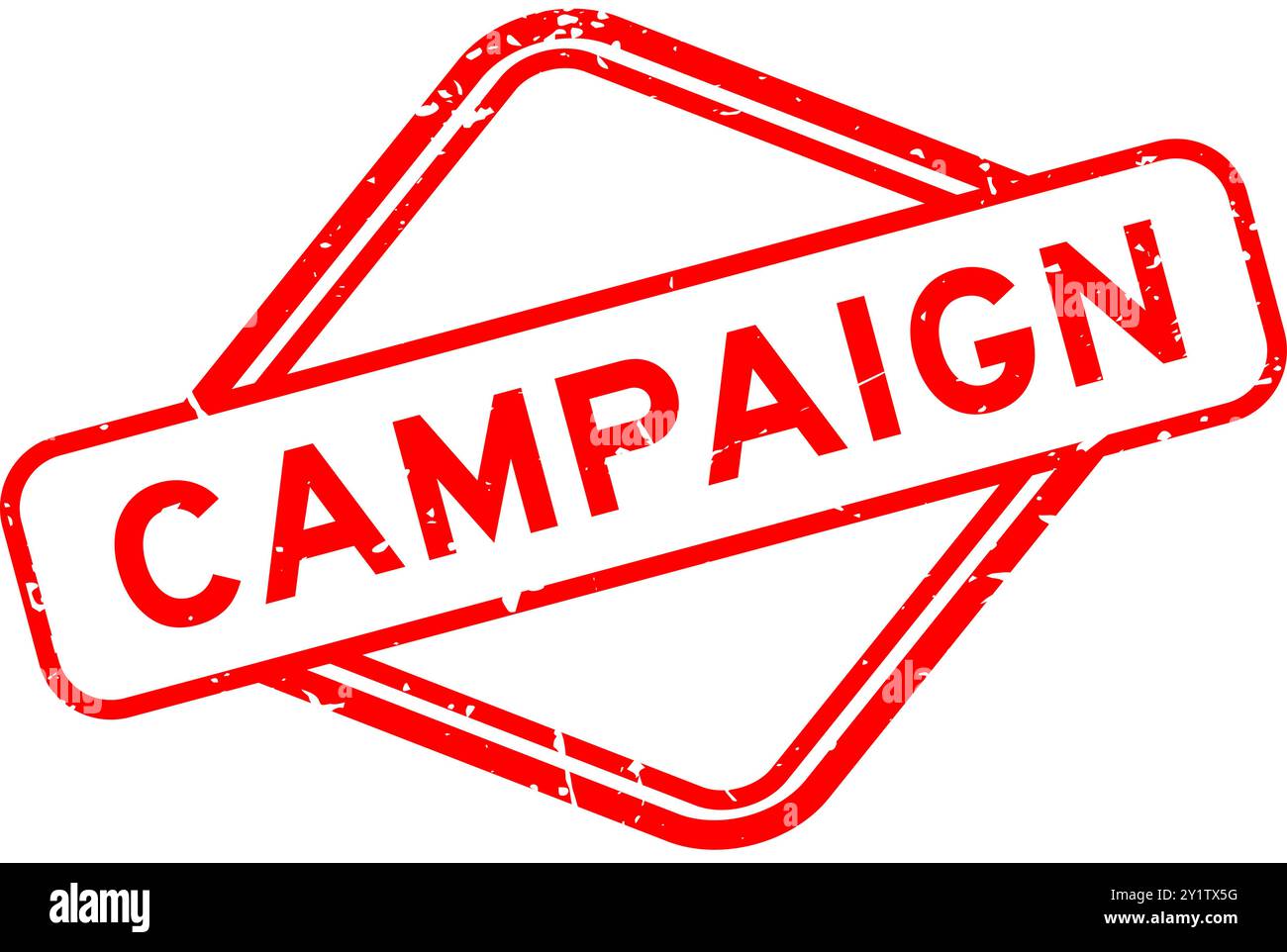 Grunge red campaign word rubber seal stamp on white background Stock ...