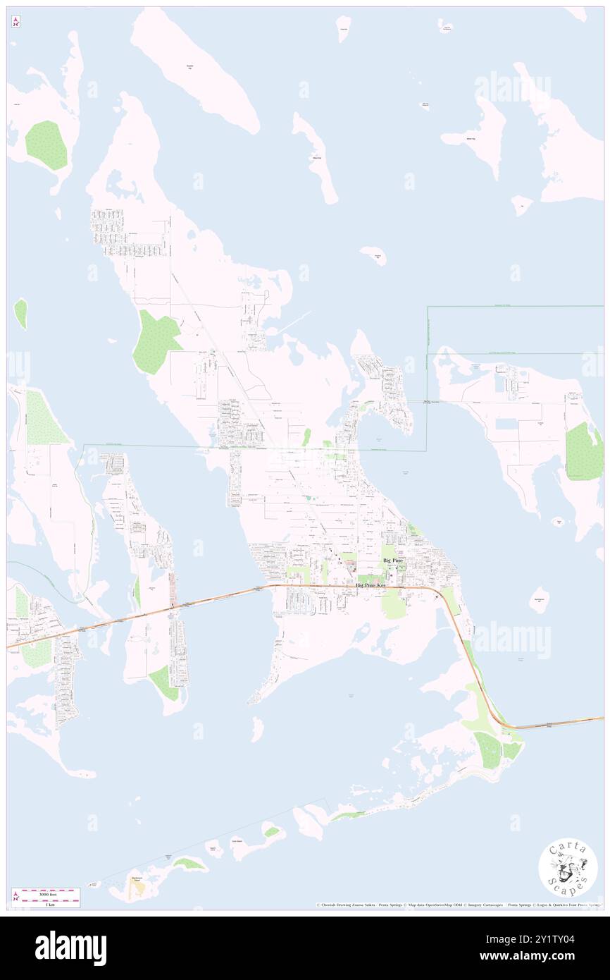 Big pine key travel map Cut Out Stock Images & Pictures - Alamy