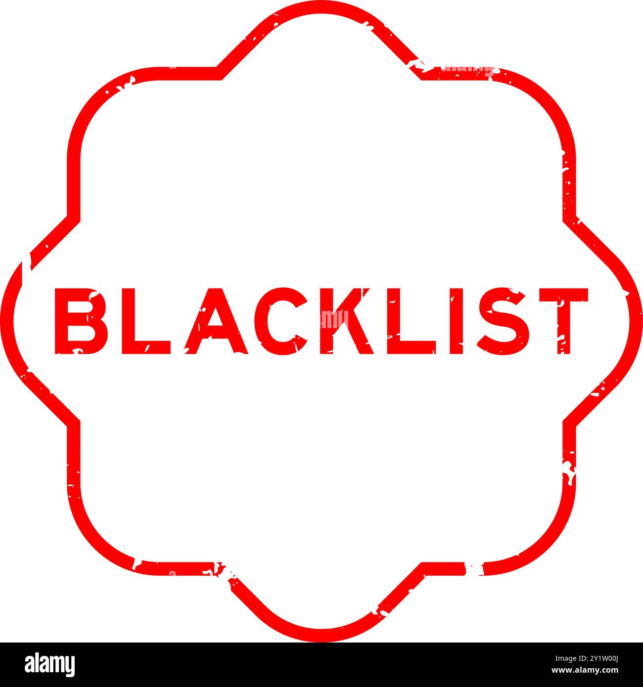 Grunge red blacklist word rubber seal stamp on white background Stock ...