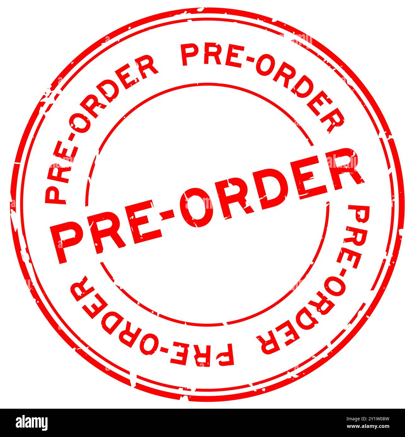 Grunge red pre order word round rubber seal stamp on white background Stock Vector Image & Art ...