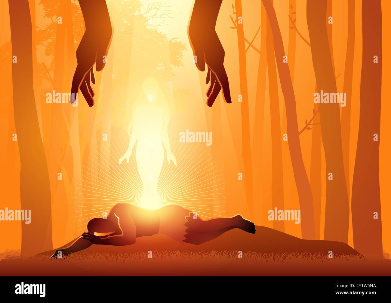 Biblical Illustration Series Second Chapter Of Genesis Eve Was Created By God By Taking Her