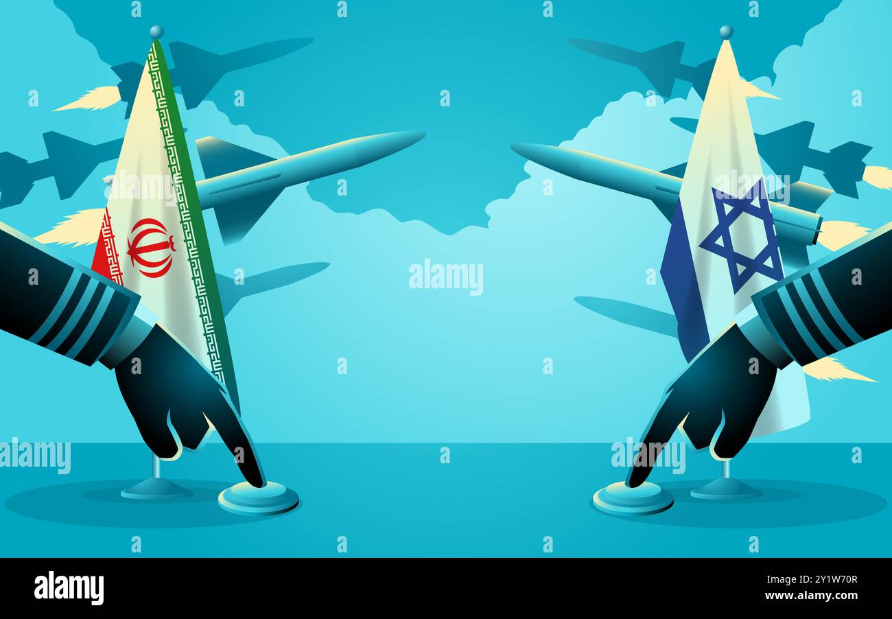 The tension in middle east Stock Vector Images - Alamy