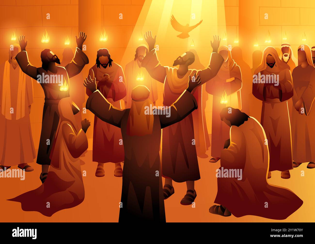 Peter was filled with the Holy Spirit in Acts 2:4, when he was among ...