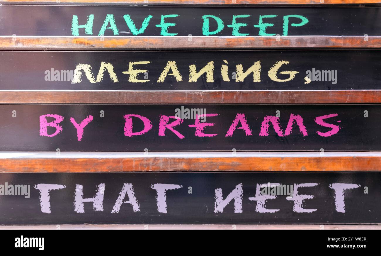 Phrases on stairs hi-res stock photography and images - Alamy