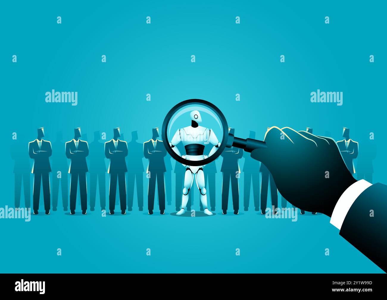Human automation in robot Stock Vector Images - Alamy