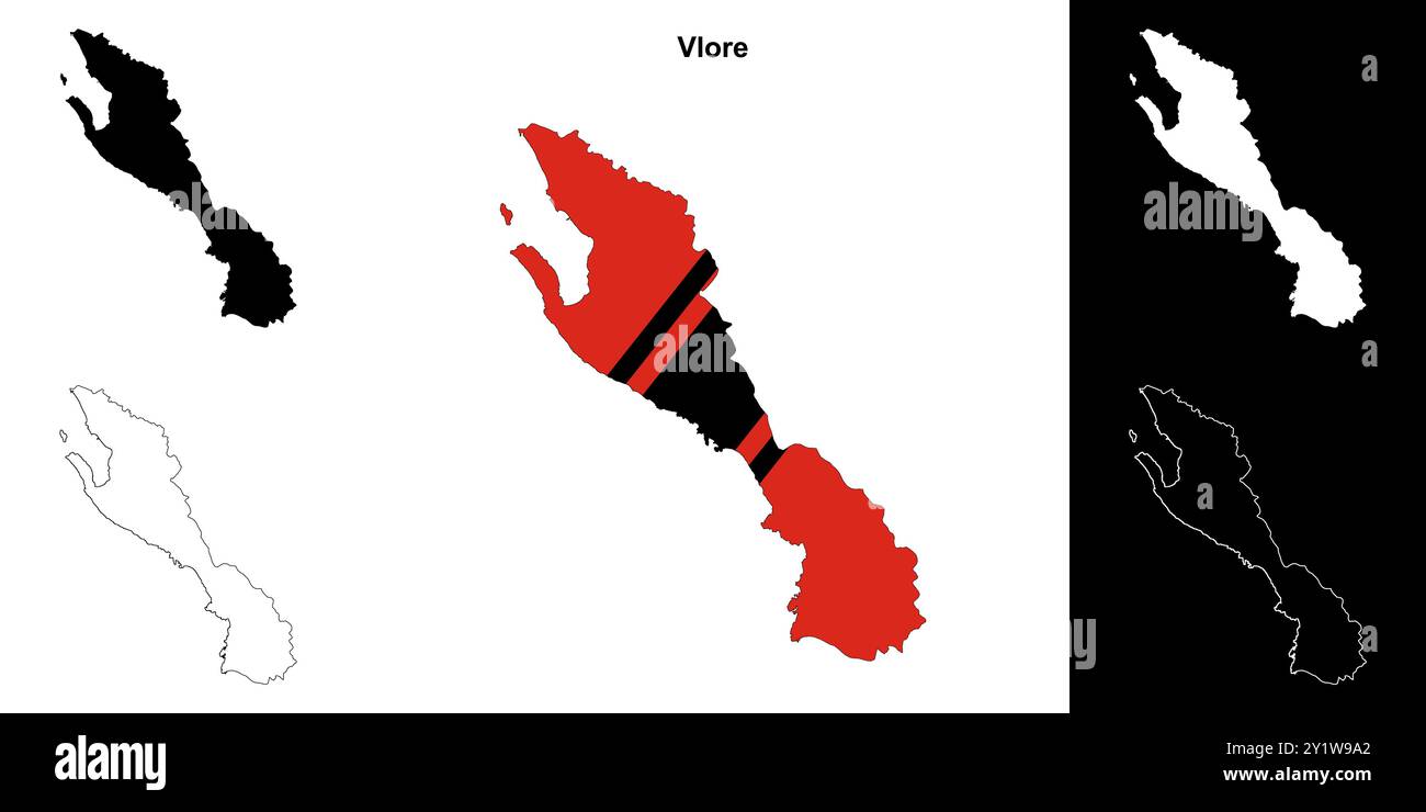 Map of vlore hi-res stock photography and images - Alamy