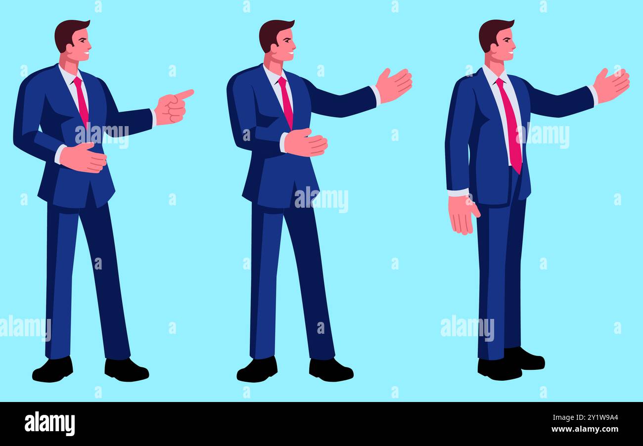 Enthusiastic presentation Stock Vector Images - Alamy