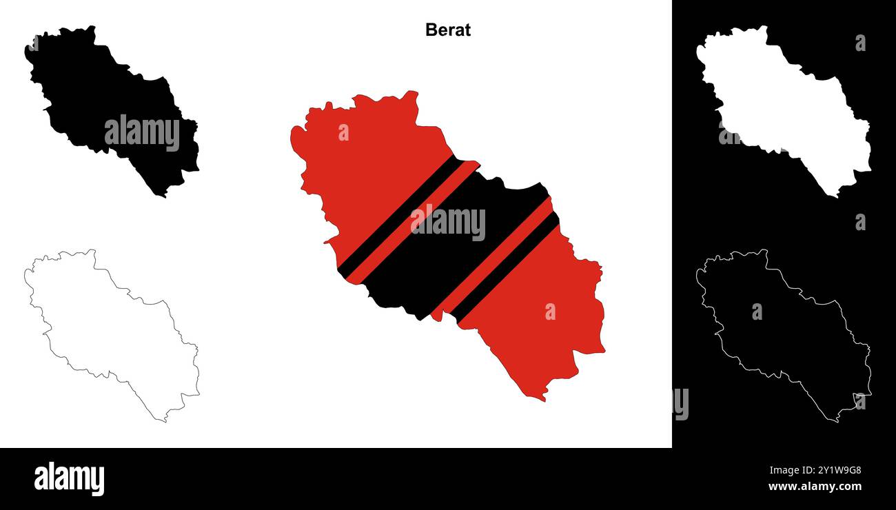 Berat vector map hi-res stock photography and images - Alamy