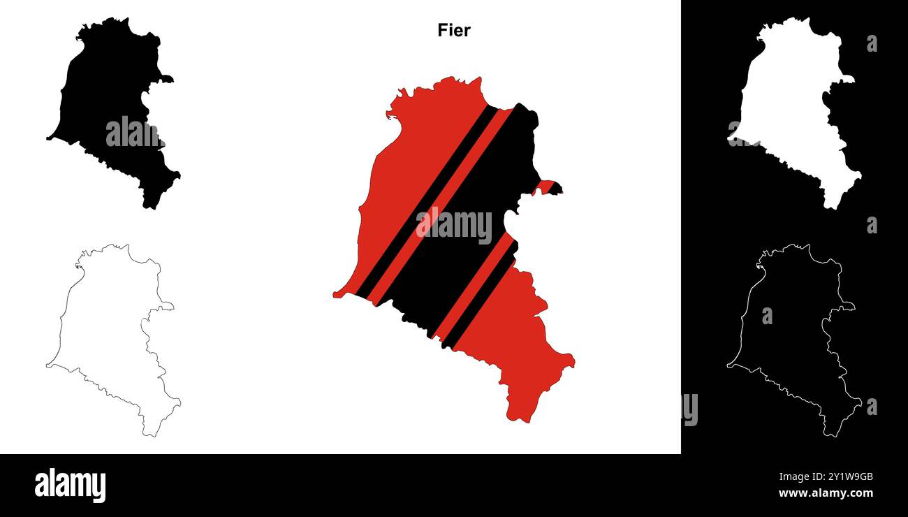 Map of fier hi-res stock photography and images - Alamy