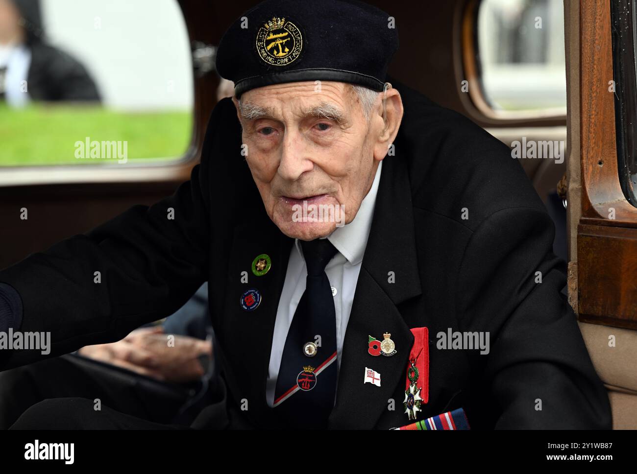 D-Day veteran John Dennett (Royal Navy) is present for a track parade ...