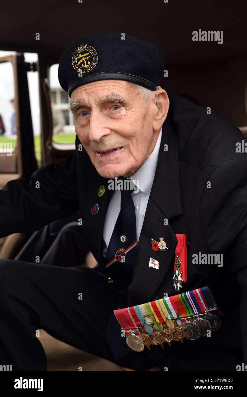 D-Day veteran John Dennett (Royal Navy) is present for a track parade ...