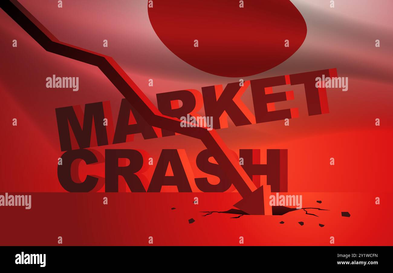 Japan and stock slump Stock Vector Images - Alamy