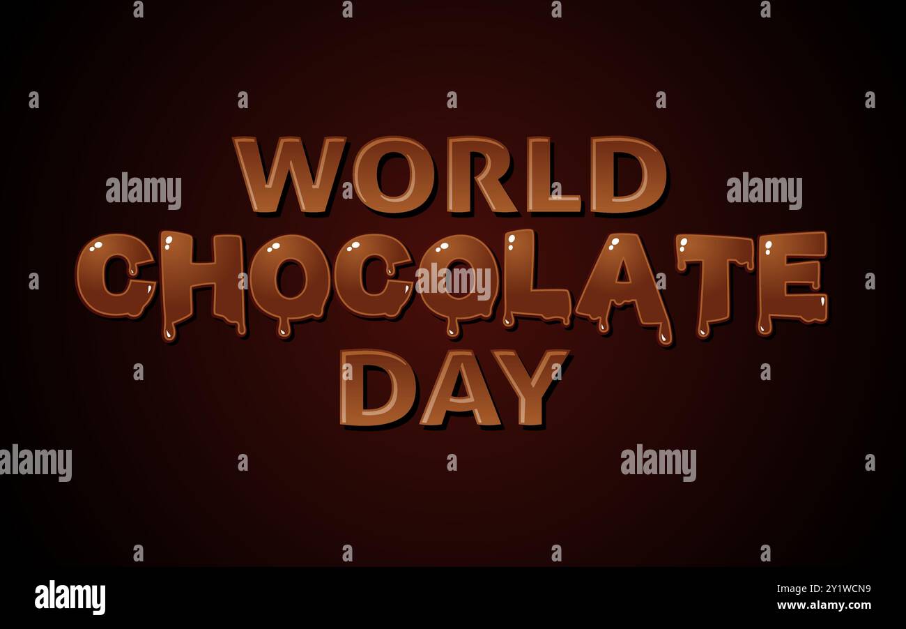 Celebration of World Chocolate Day with this image, crafted from melted ...