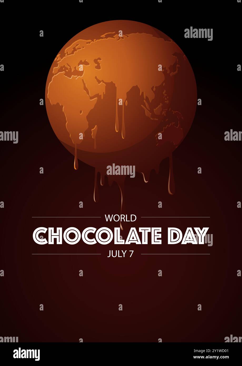 World Chocolate Day poster, adorned with elegant typography and a ...