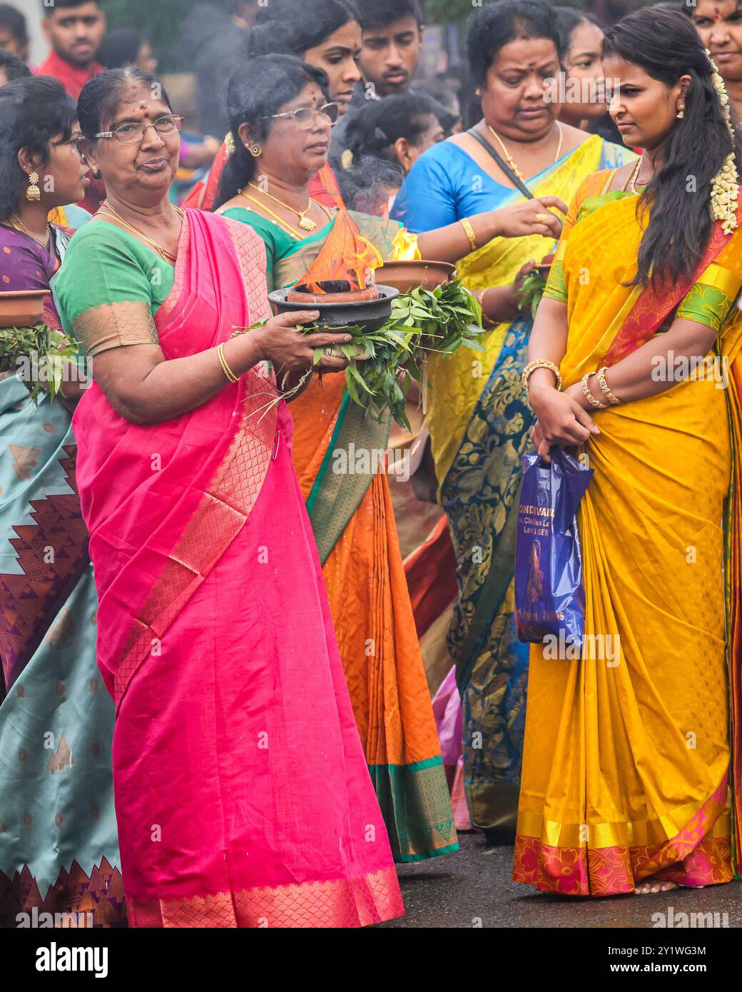 London, UK. 08th Sep 2024. Several thousand devotees from the Tamil ...