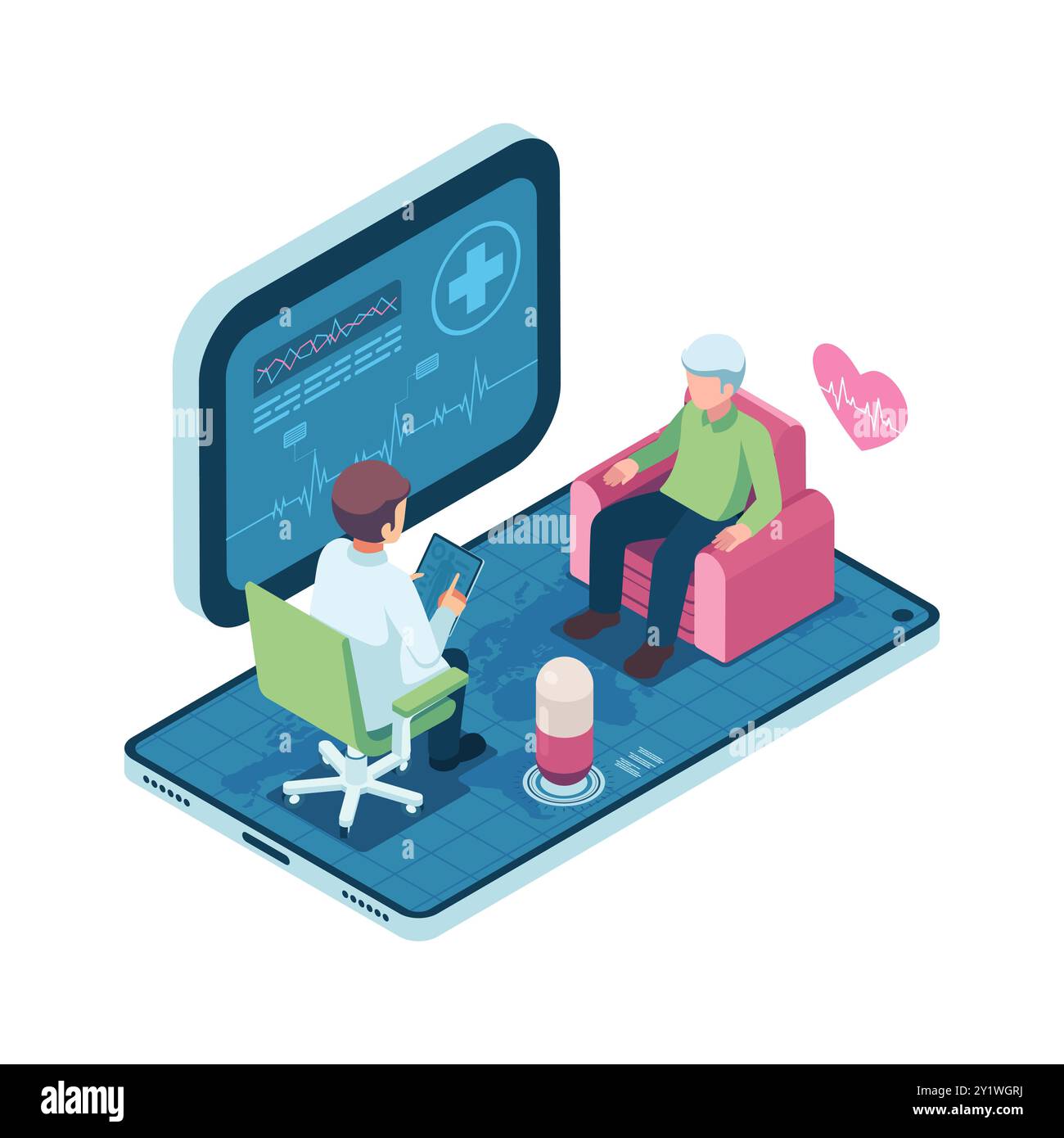 Medical doctor examining patient Stock Vector Images - Alamy
