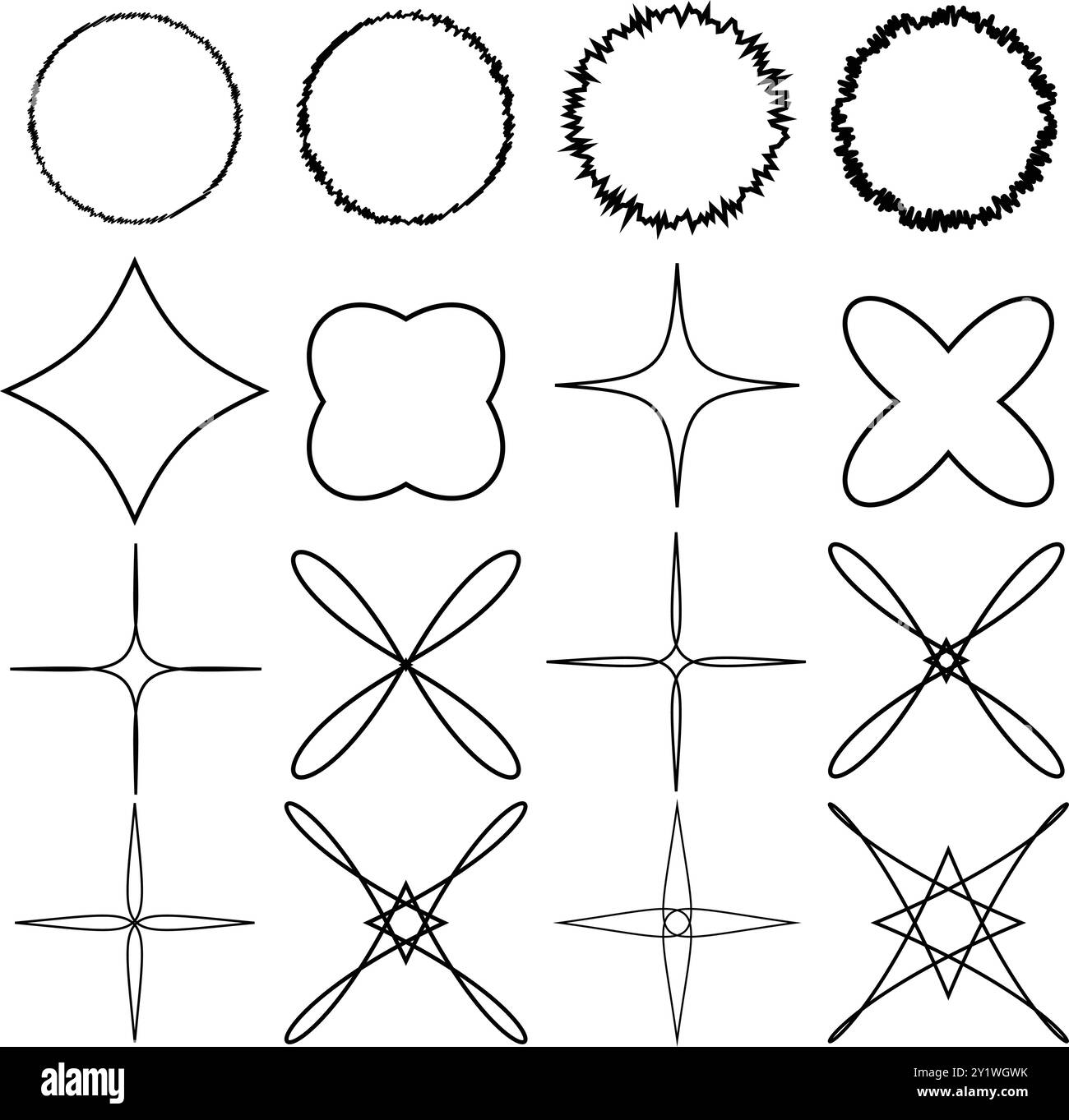 Seamless doodle pattern frame Cut Out Stock Images & Pictures - Alamy