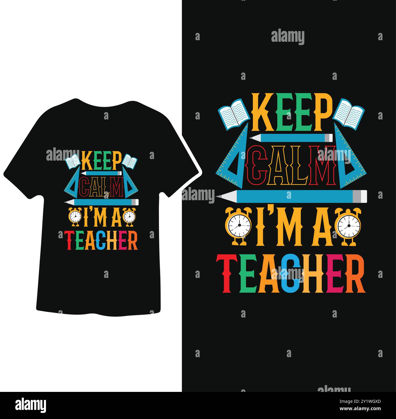 Keep Calm I'm a Teacher, Teachers Day Inspirational t-shirt design ...