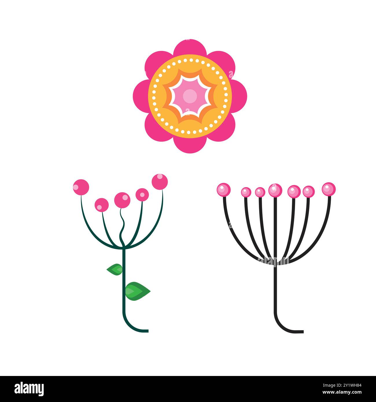 Colorful fabric flower Cut Out Stock Images & Pictures - Alamy