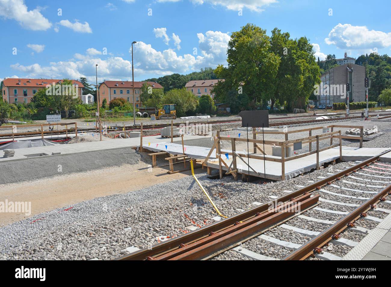Nova Gorica, Slovenia - 7 Sept 2024. The historic Nova Gorica train ...