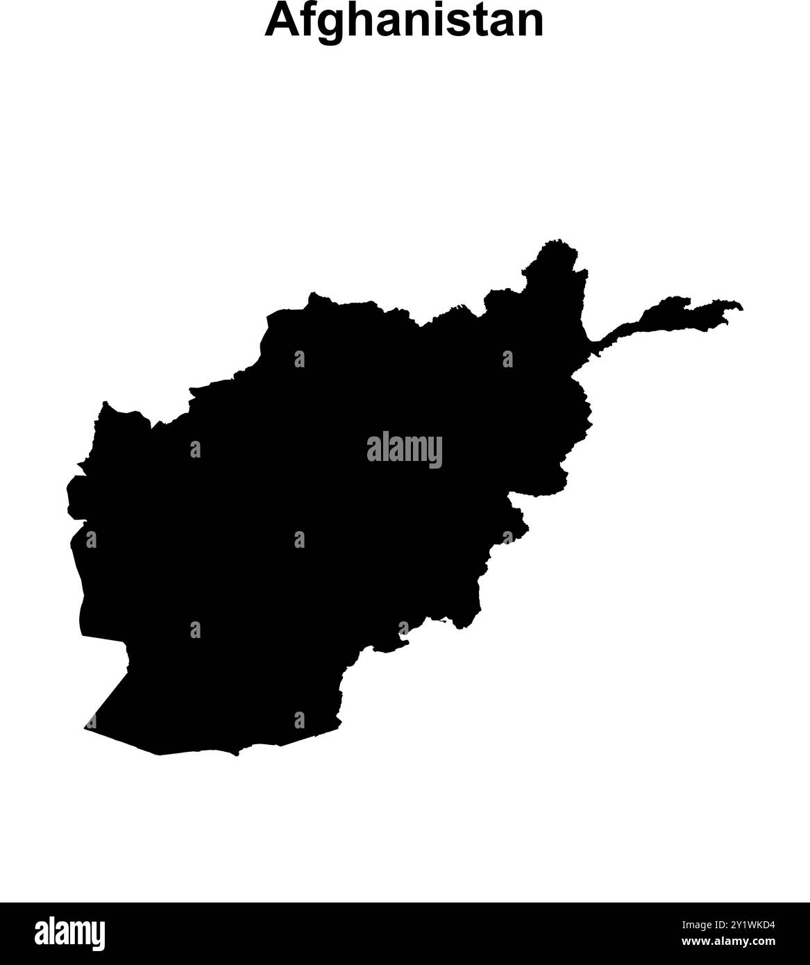 Afghanistan blank outline map design Stock Vector Image & Art - Alamy