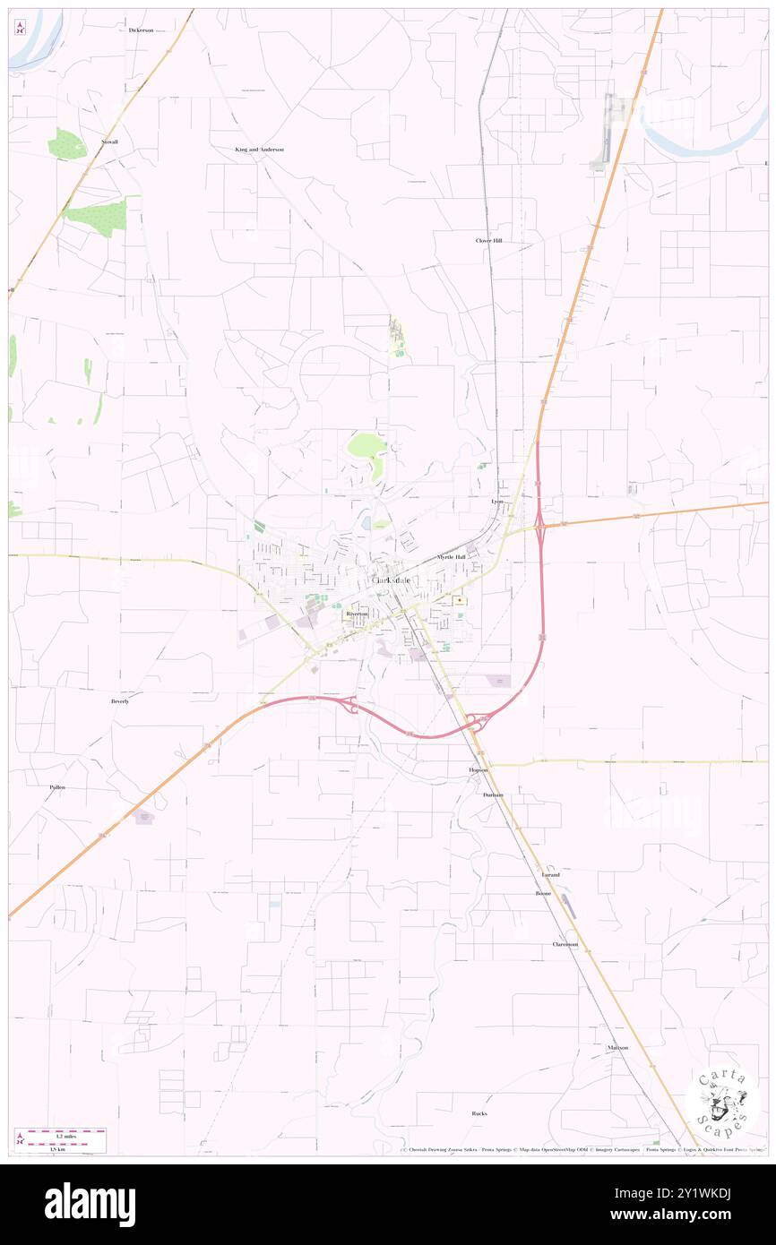 Map of clarksdale mississippi hi-res stock photography and images - Alamy