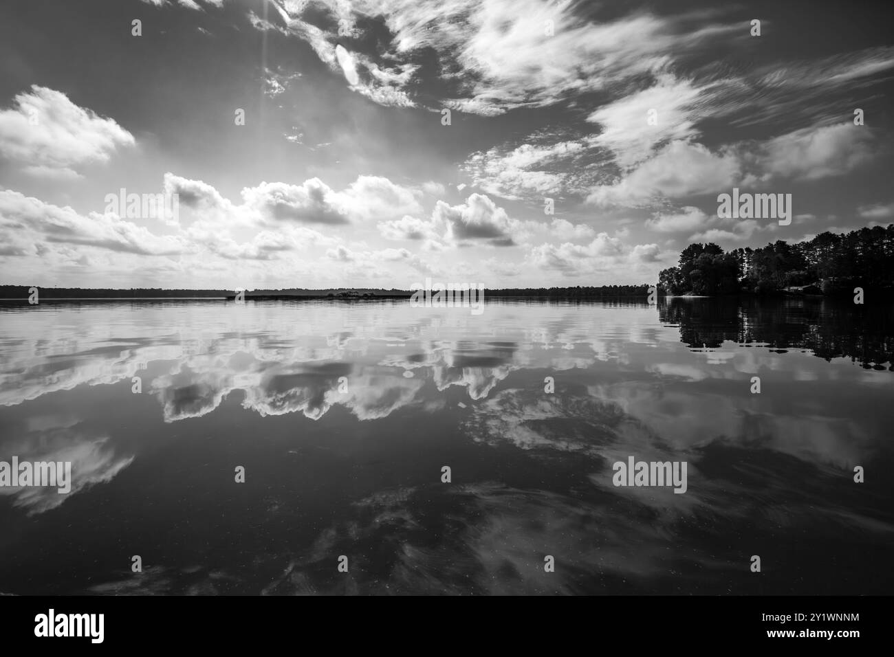 Lake Nokomis in Tomahawk, Wisconsin in the summer, horizontal Stock ...