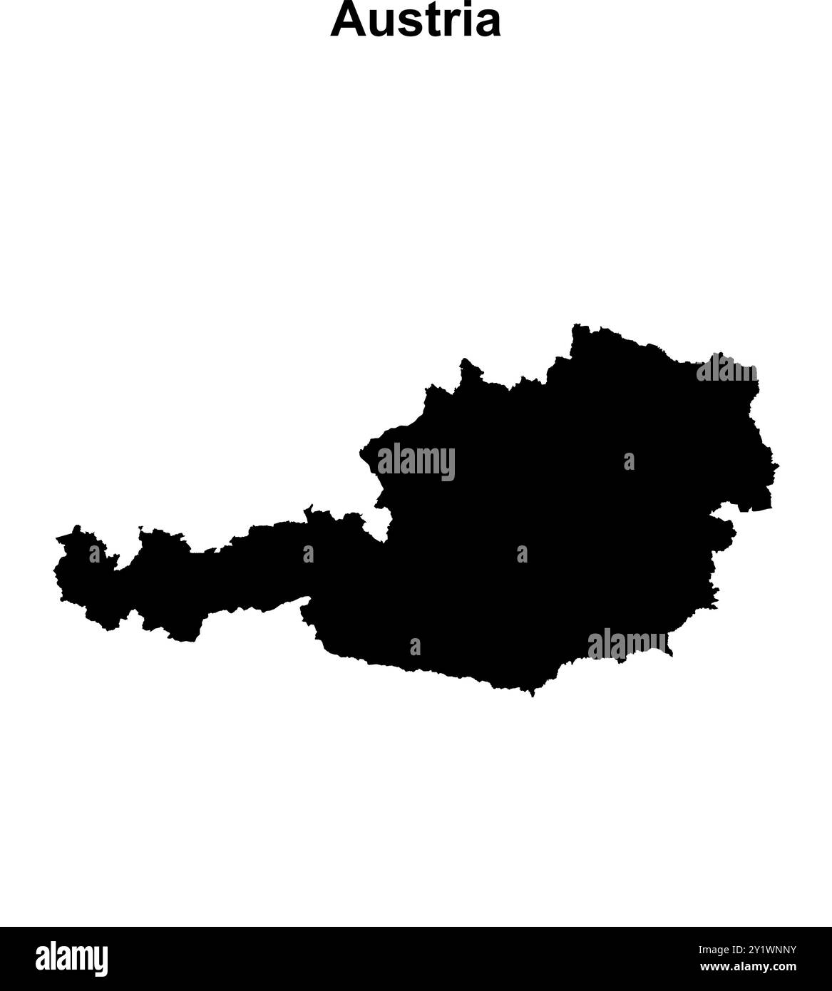 Austria blank outline map design Stock Vector Image & Art - Alamy
