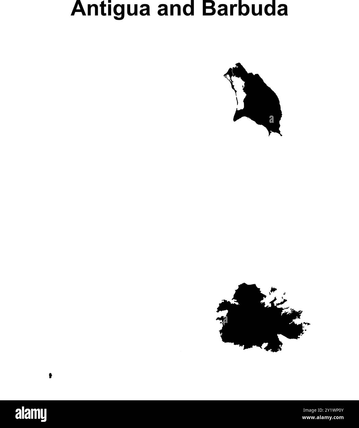 Antigua and Barbuda blank outline map design Stock Vector Image & Art ...