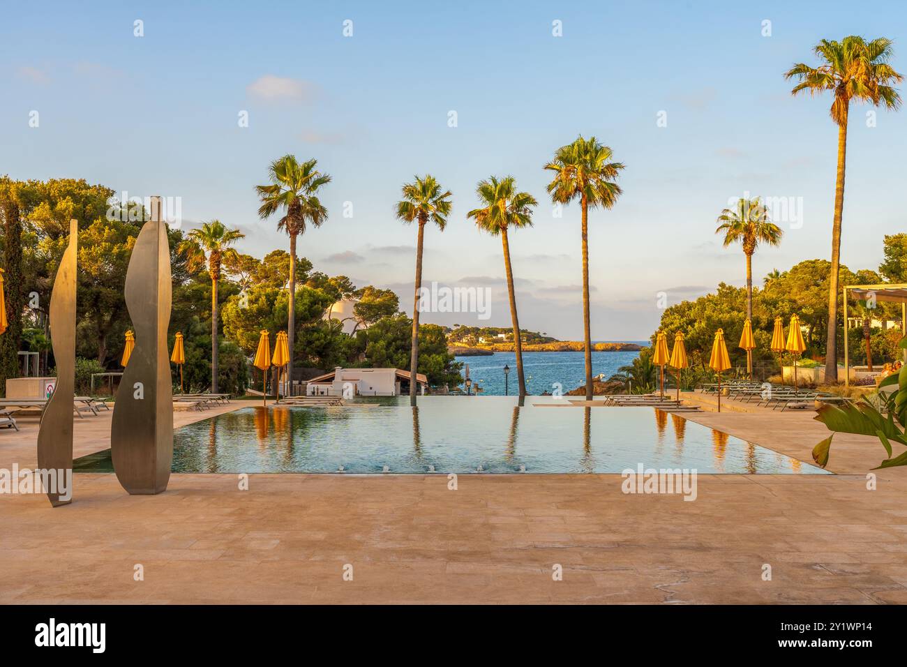 Cala Egos Mallorca Spain August 09 2024 looking out to sea over an ...