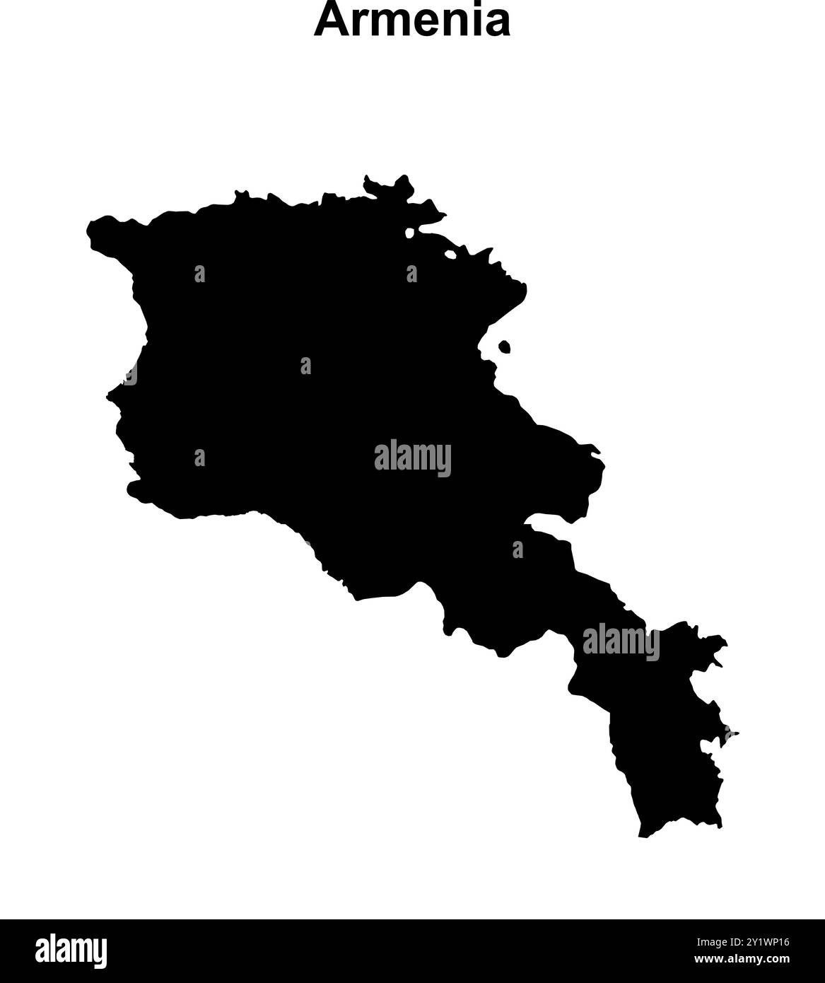 Armenia blank outline map design Stock Vector Image & Art - Alamy