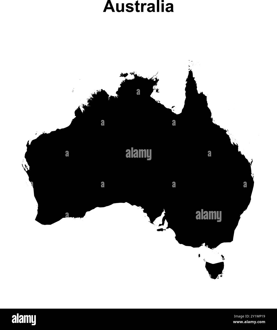 Australia blank outline map design Stock Vector Image & Art - Alamy