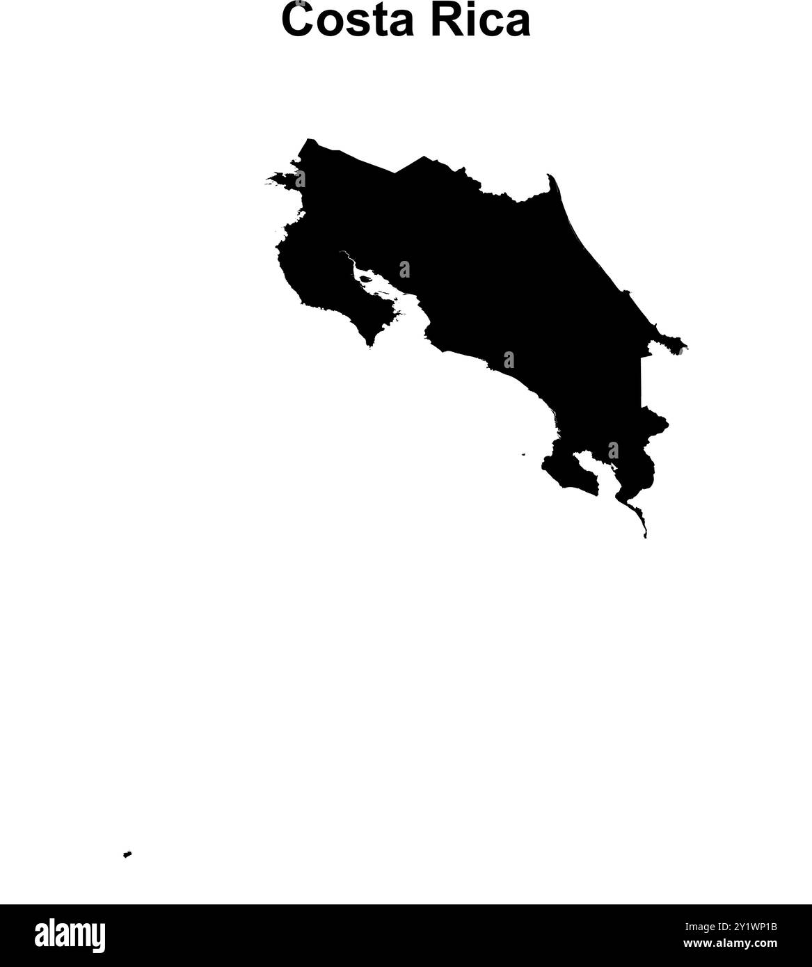 Costa Rica Blank Outline Map Design Stock Vector Image And Art Alamy
