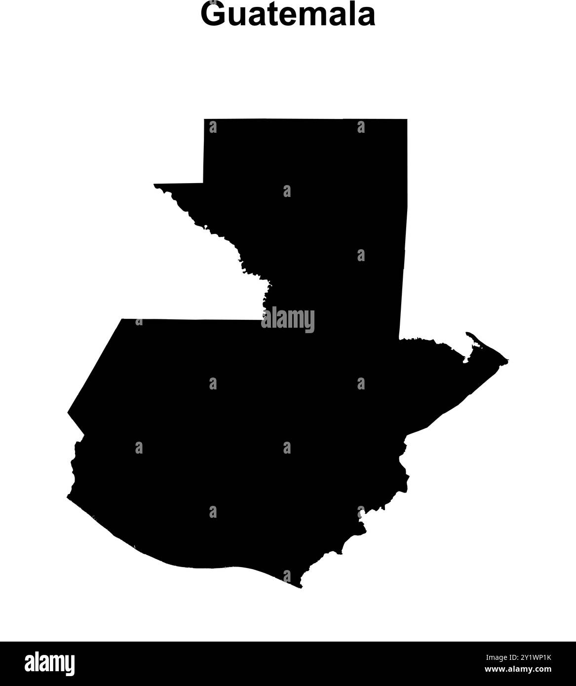 Guatemala blank outline map design Stock Vector Image & Art - Alamy