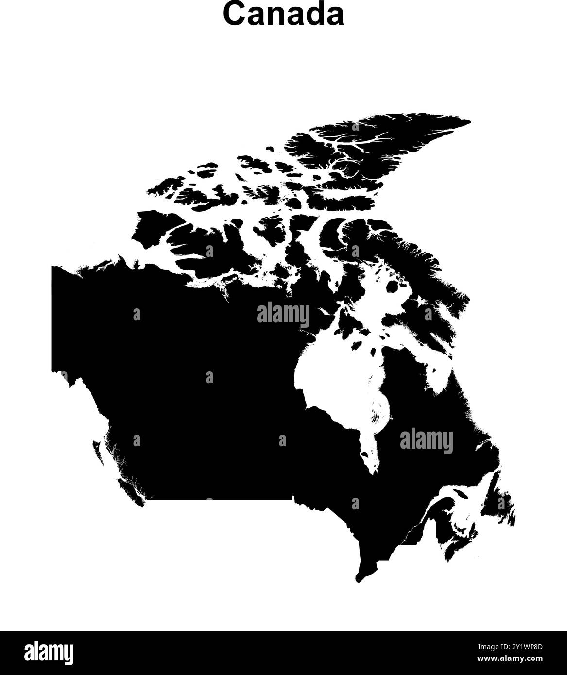 Canada blank outline map design Stock Vector Image & Art - Alamy