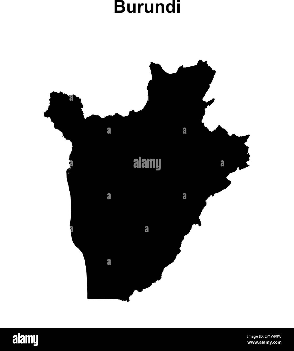 Burundi blank outline map design Stock Vector Image & Art - Alamy