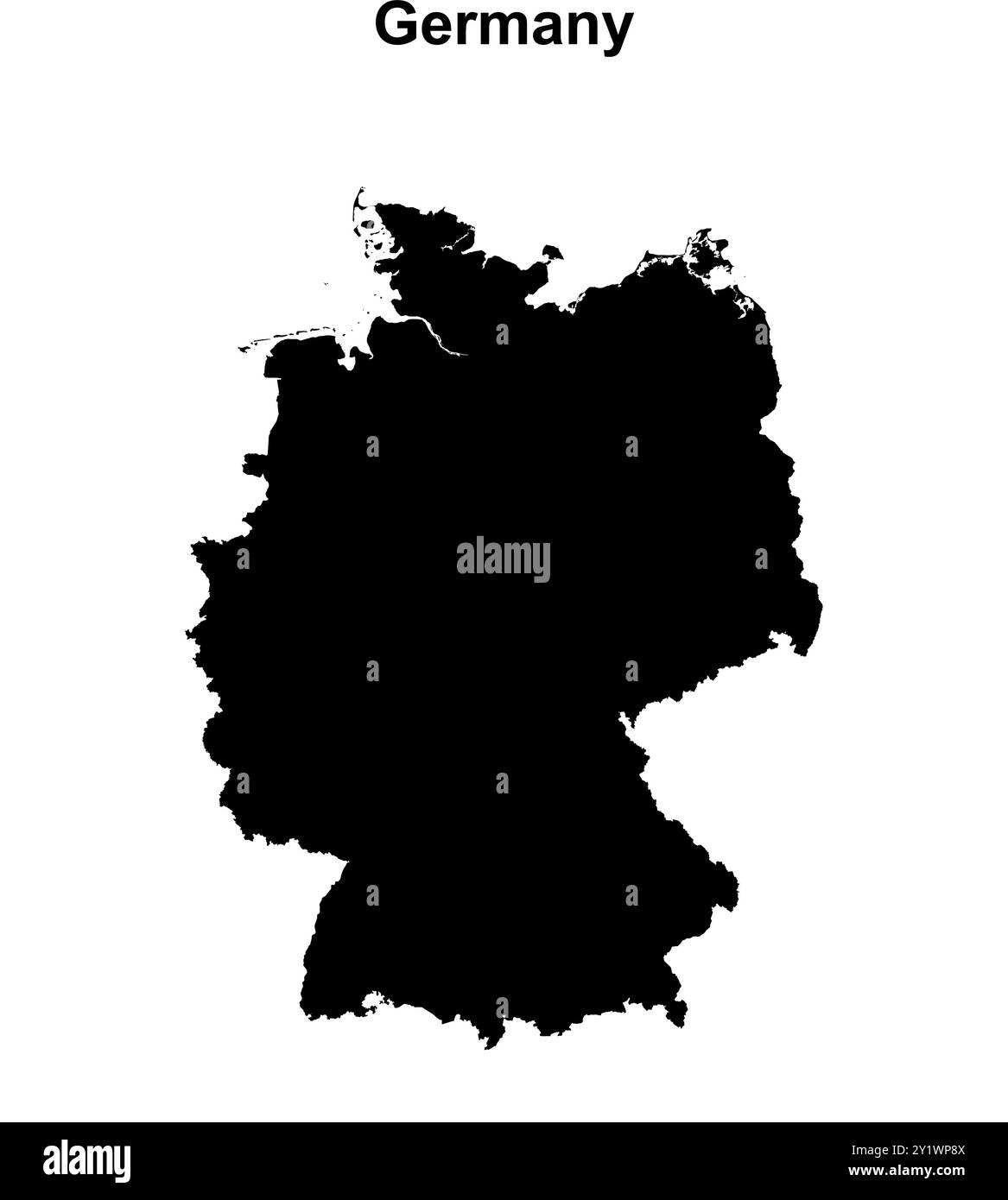 Germany country outline Black and White Stock Photos & Images - Alamy