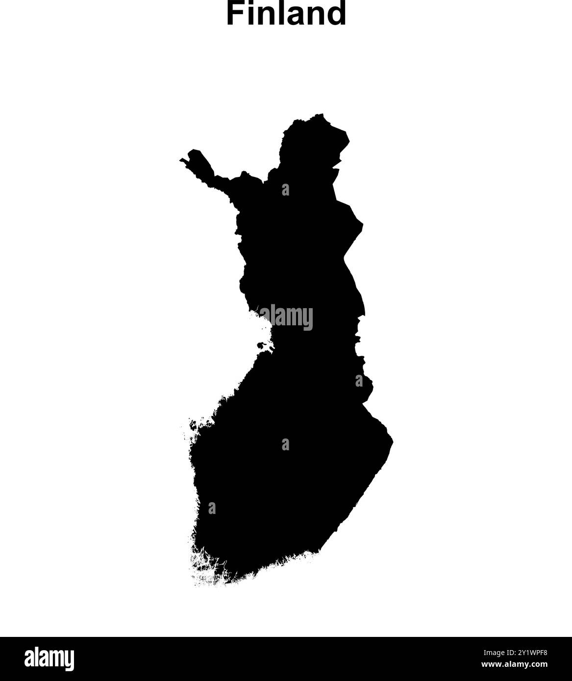 Finland blank outline map design Stock Vector Image & Art - Alamy