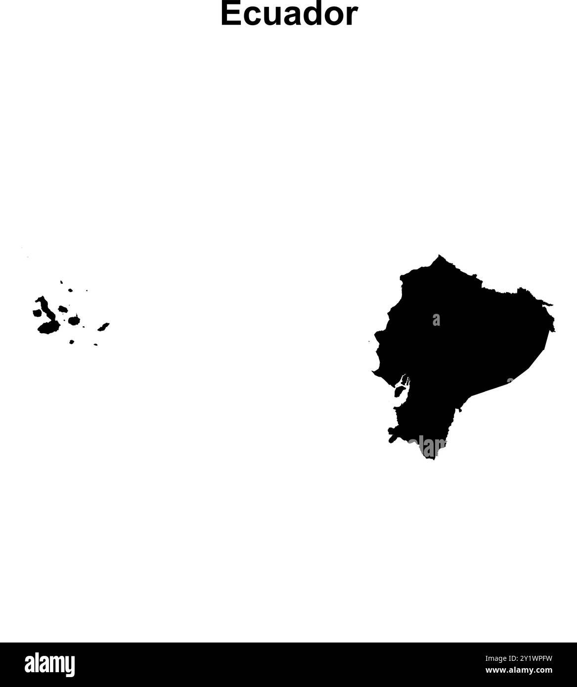 Ecuador blank outline map design Stock Vector Image & Art - Alamy