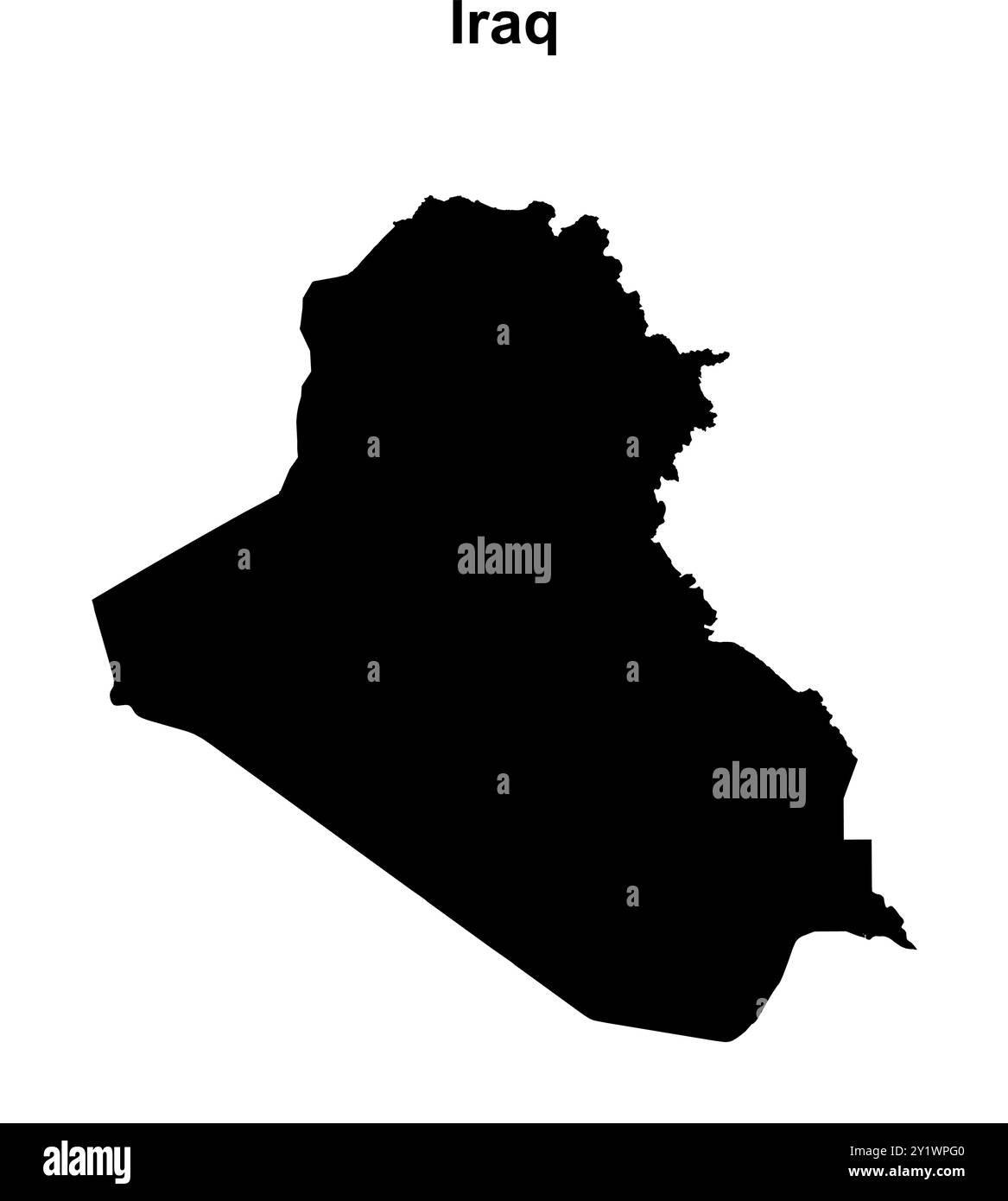 Iraq blank outline map design Stock Vector Image & Art - Alamy