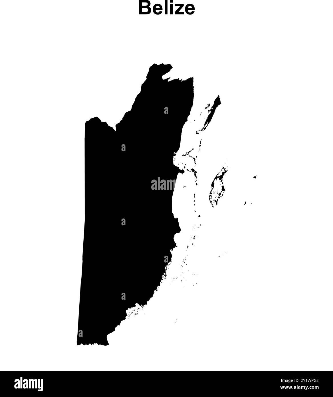 Belize blank outline map design Stock Vector Image & Art - Alamy