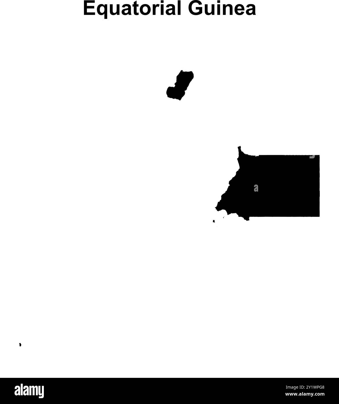 Equatorial Guinea blank outline map design Stock Vector Image & Art - Alamy