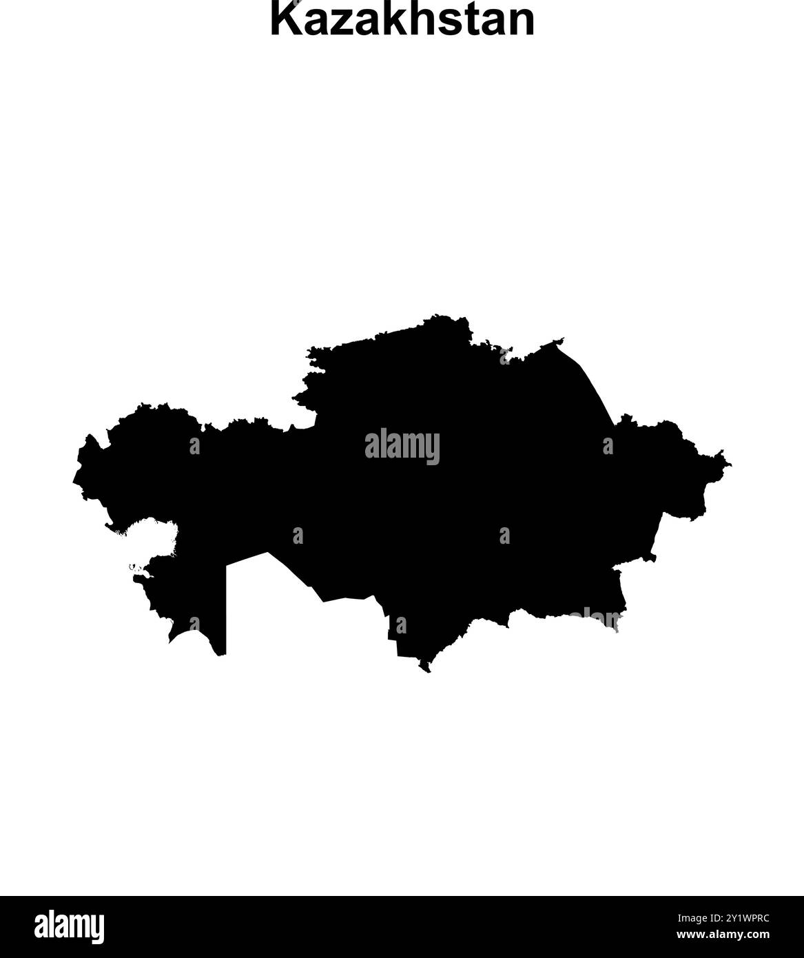 Blank kazakhstan map hi-res stock photography and images - Alamy