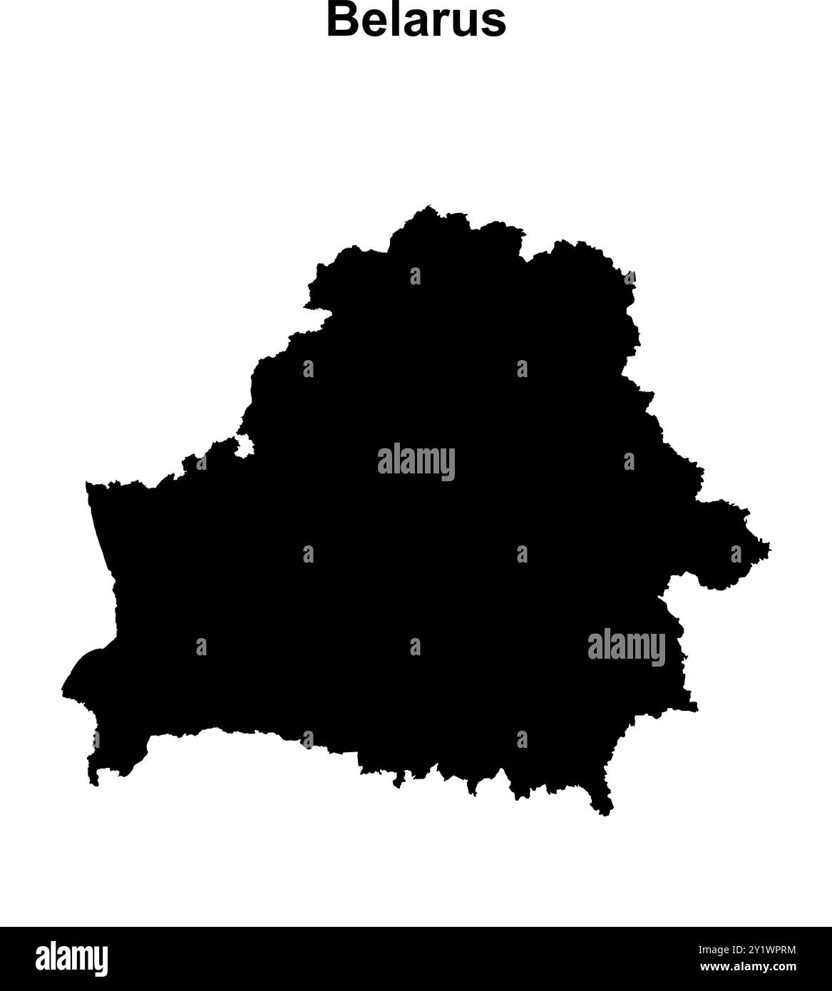 Belarus blank outline map design Stock Vector Image & Art - Alamy